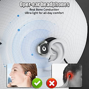idudu Bone Conduction Headphones Bluetooth Open Ear Sport Headphones Wireless Earphones for Cycling & Running Workout