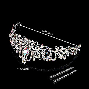 CIEHER AB Rhinestones Tiara Crowns for Women Girls Princess Crown Tiaras for Women Bridal Wedding Prom Quinceanera Birthday Crown Christmas Crown Gifts Hair Accessories for Women Girls