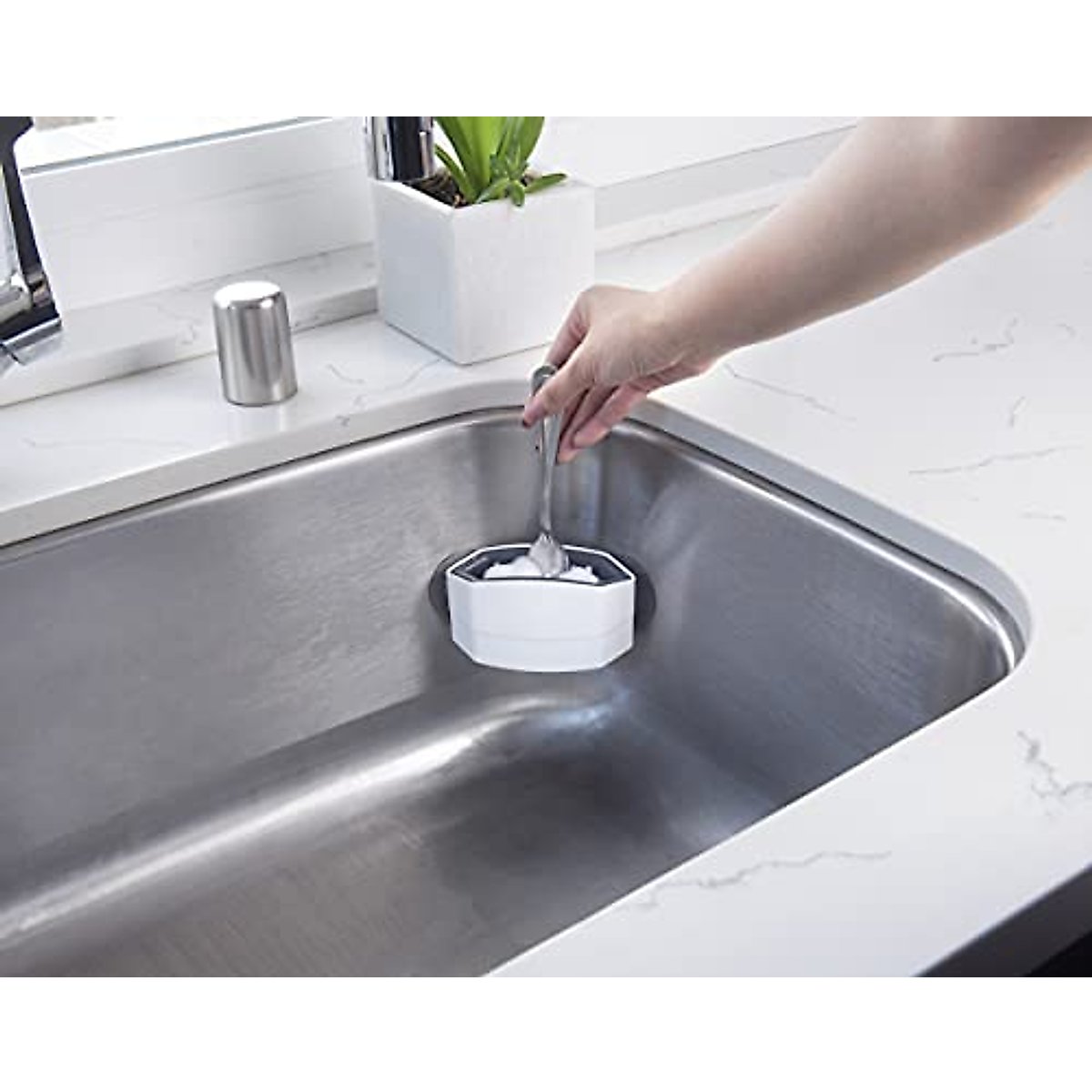 Sophisti-clean 1 Pack Cutlery Cleaner, White and Gray