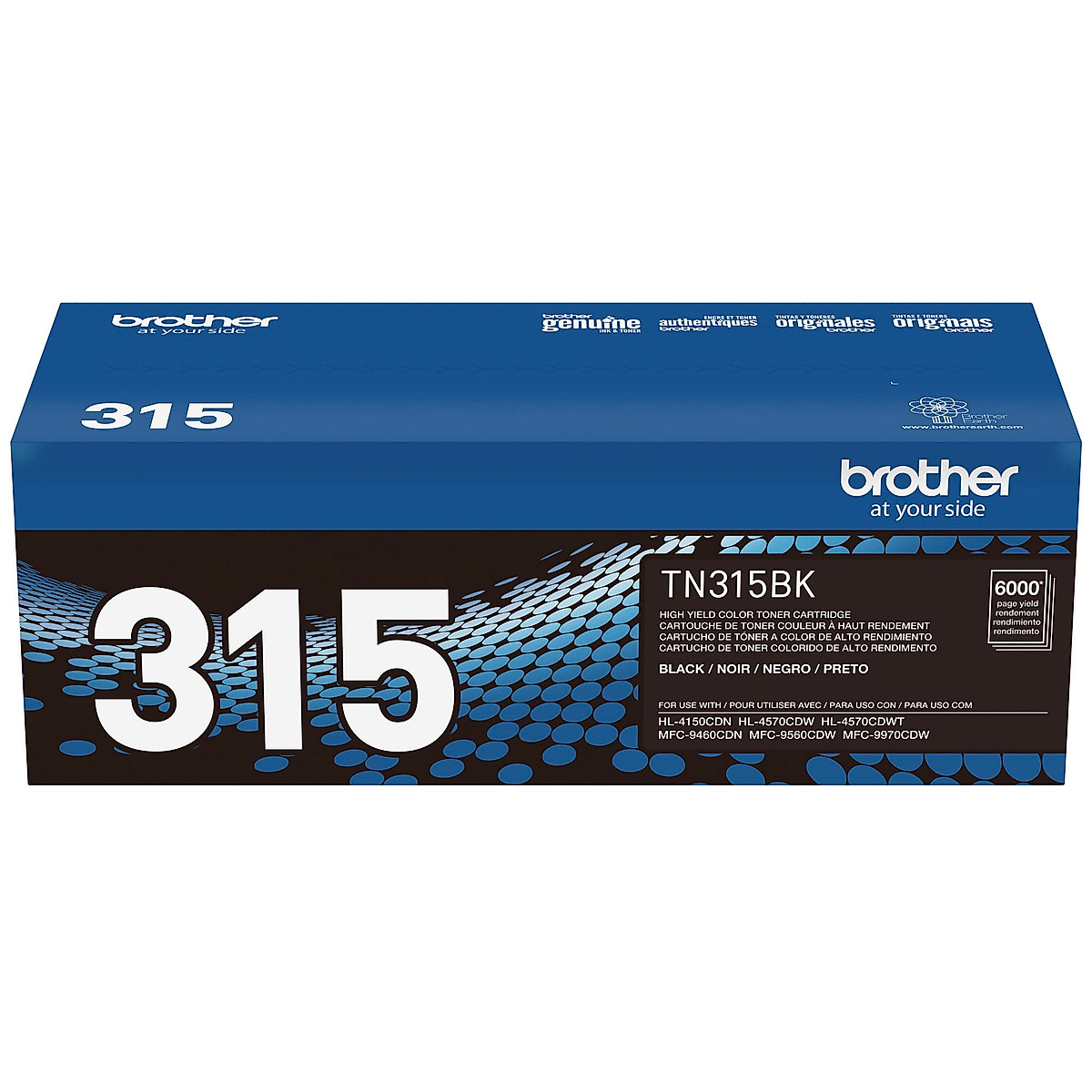 Brother TN-315BK DCP-9050 9055 9270 HL-4140 4150 4570 MFC-9460 9465 9560 9970 Toner Cartridge (Black) in Retail Packaging