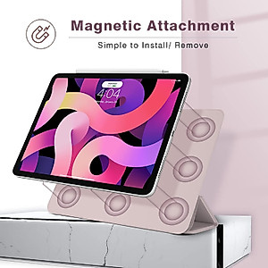 Magnetic Case for iPad Air 6/5/ 4, Slim Smart Folio for iPad Air 5th/ 4th Generation 10.9 Inch 2022/2020 Model, Trifold Stand Case, Auto Sleep/Wake (Taro Purple)