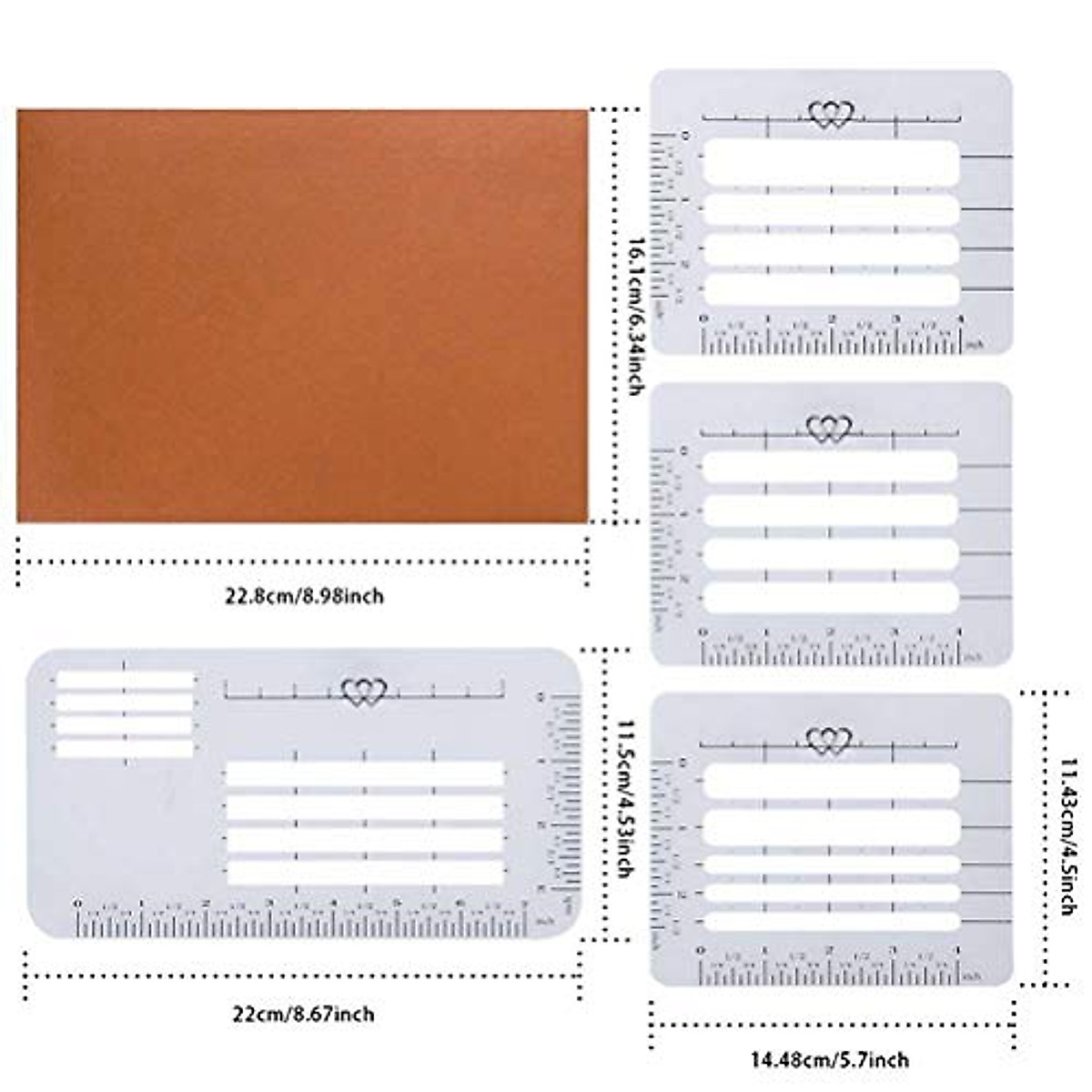 SUPVOX 4pcs Addressing Guide Stencil Templates for Envelopes Thank You Card