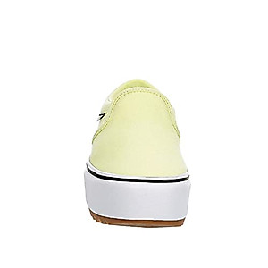 Vans Asher Platform Canvas Shoes Slip On Style - Light Green 8.5
