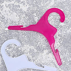 ULTECHNOVO 12pcs Dog Clothing Size Mini Rosy Cat Plastic Rosy, Skid Clothes, Hangers, Pet Supplies Anti-Skid Babies Apparel Puppy Kitten Rack Hanger Practical Hangers Accessories Small Kids