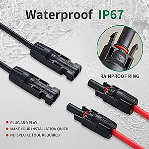 TOPMATTY XT60 Connector Solarpanel Cable,Solar Charge Cable with XT60 Adapter,12AWG 4MM² Solar Panel Cable for Portable Power Station