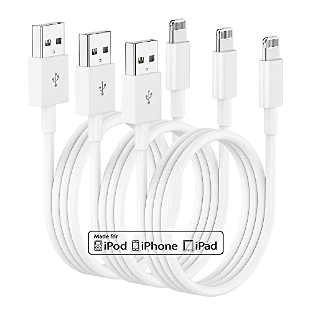 3Pack 10ft iPhone Charger Long, [Apple MFi Certified] Apple Charger Cord,10 Feet Original Lightning to USB Cable,10 Foot iPhone Charging Cable for iPhone 13 Pro/12 Mini/11/XS/MAX/XR/8/7/6/5/SE iPad