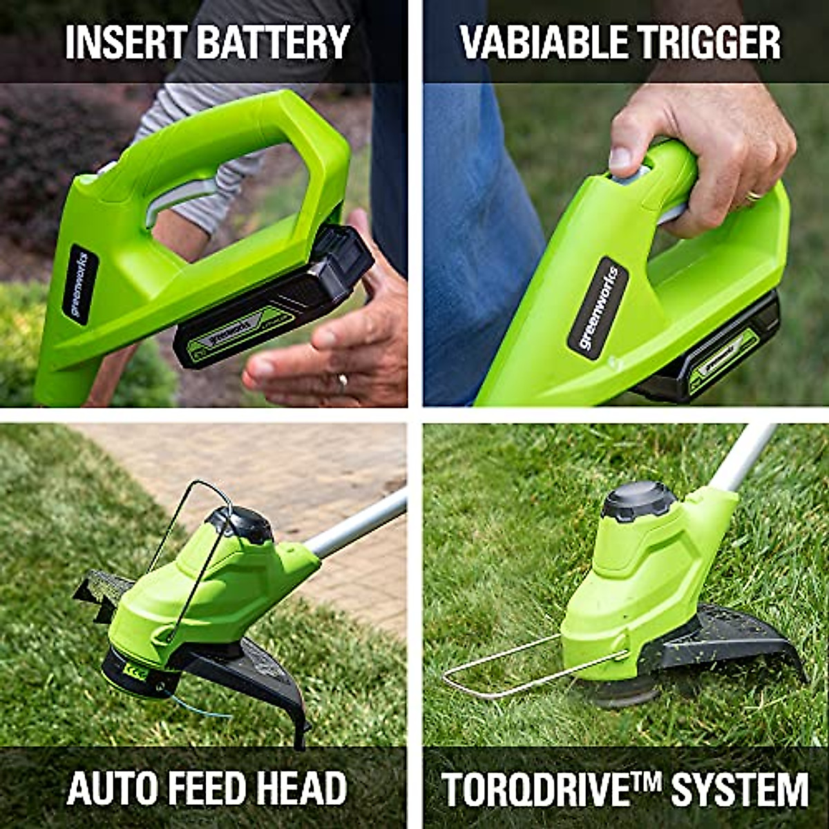 Greenworks 24V 10" Cordless TORQDRIVE™ String Trimmer, Tool Only