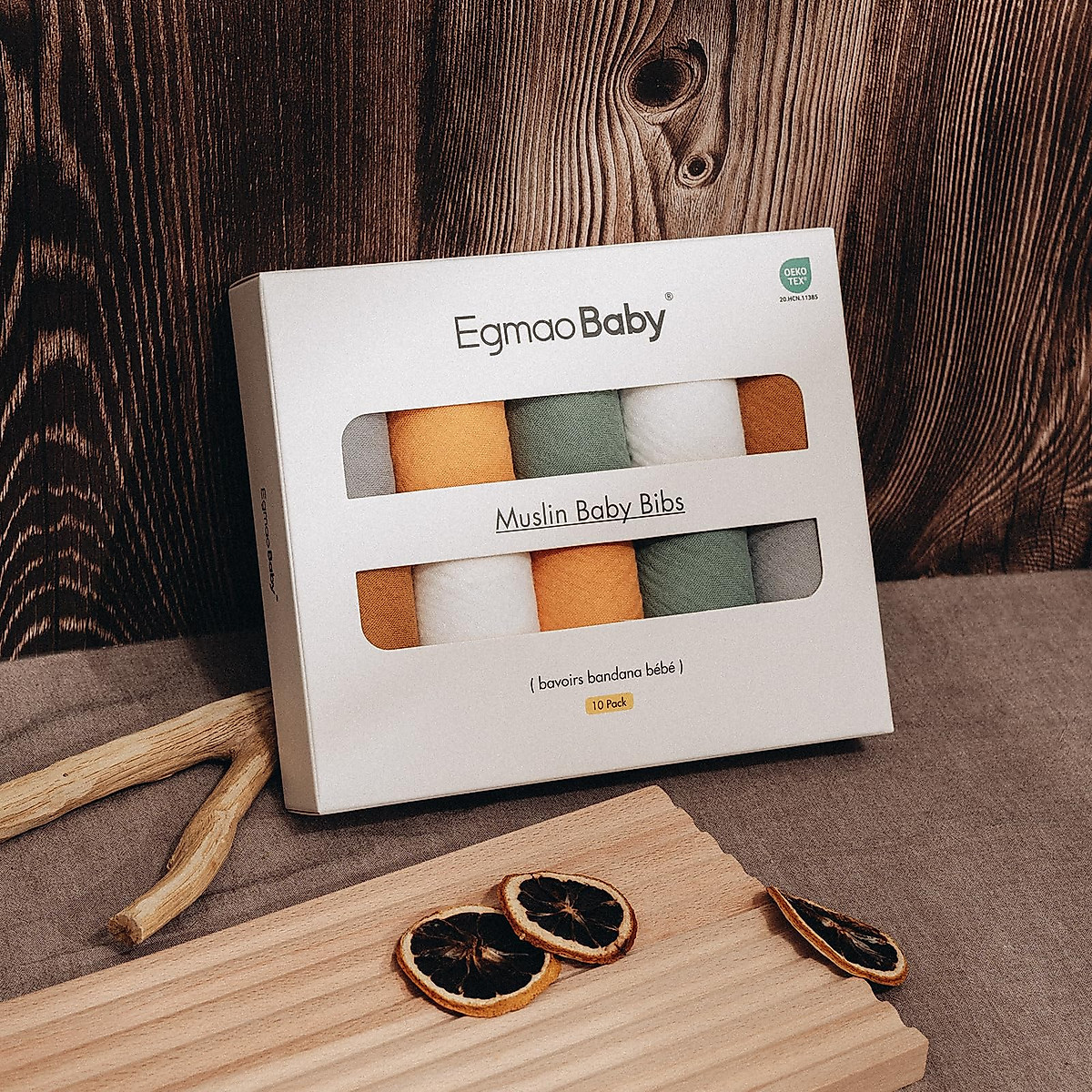 10 Pack Baby Muslin Bibs,Muslin Bandana Bibs for Baby Boys Girls,Soft Absorbent Bibs for Drooling Teething
