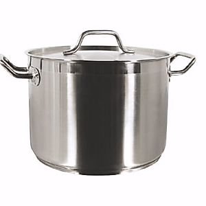 20 QT STAINLESS STEEL STOCK POT W/ LID (COMMERCIAL GRADE NSF)