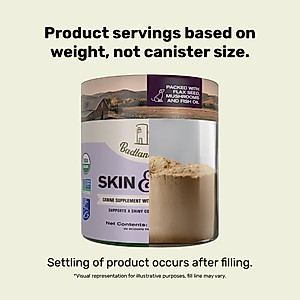 Badlands Ranch - Skin & Coat Canine Supplement w/Omega-3 Fatty Acids, Org. Ingredients, Antioxidant Topper, Nourish Coat &Paws, Joint, Support Shiny Coat & Healthy Skin by Katherine Heigl (30 Scoops)