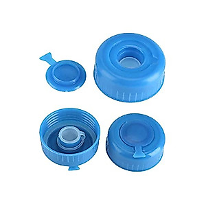 FastUU Simple and Modern Design Gallon Water Bottle Cap 5 Pcs Blue Gallon Water Bottle Caps Safe Water Bottle Caps Gallon Water Bottle Cap, Gallon Water Bottle Lid, Reusable Screw On Cap