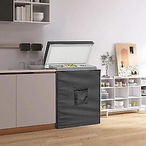 Fentiff Deep Freezer Cover, Waterproof Dustproof Chest Freezer Cover, Freezer Covers for Outside 7.0 Cubic Feet Chest Freezer All Season Protection, Top with Zipper to Open(40"L X 25"W X 35"H)