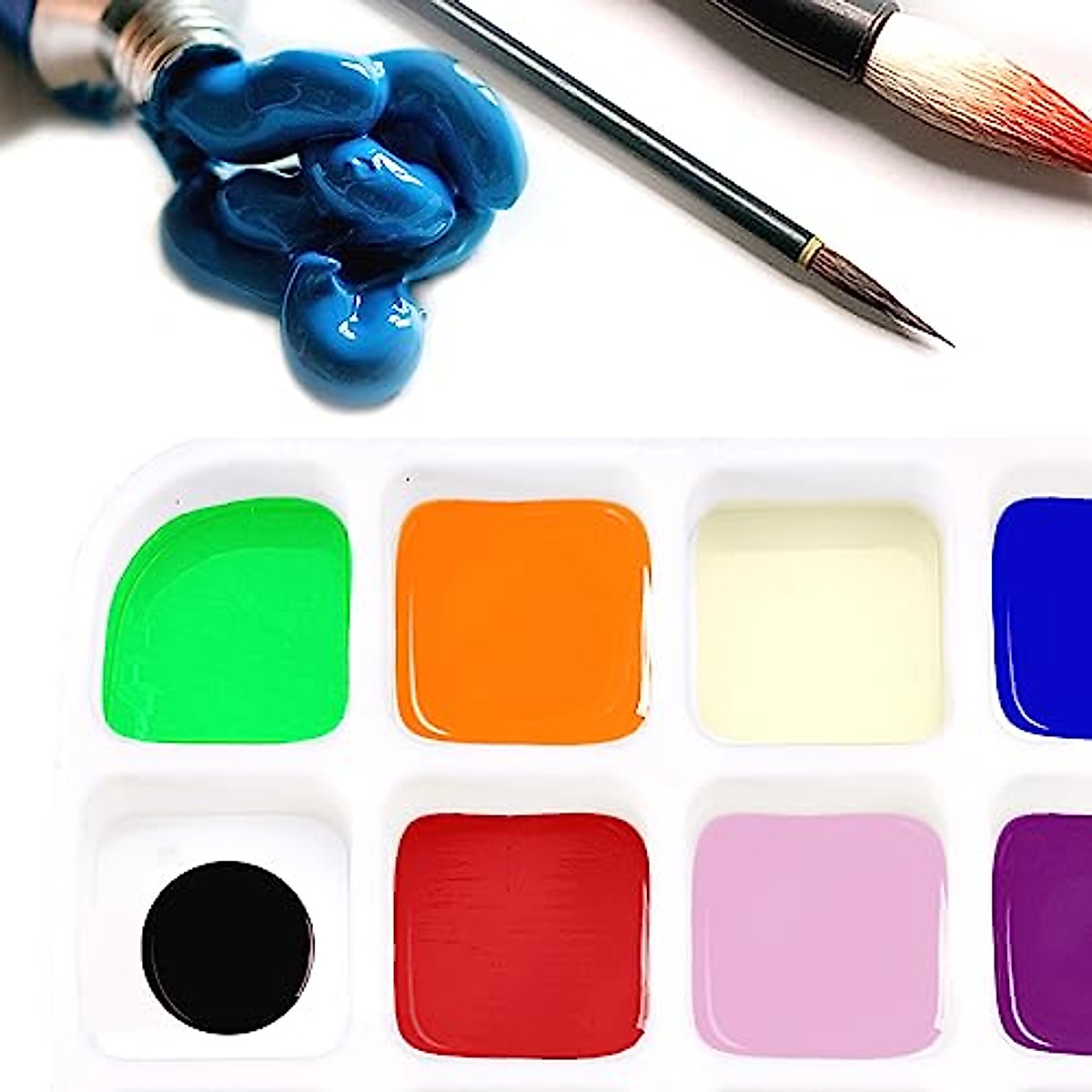 Ouligay Mini Watercolor Palette - Portable Painting Tray