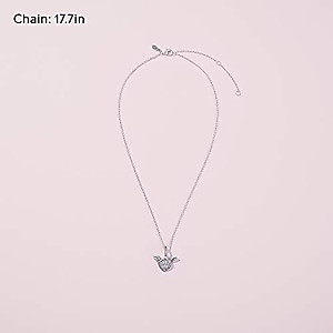 PANDORA Pave Heart & Angel Wings, Clear CZ