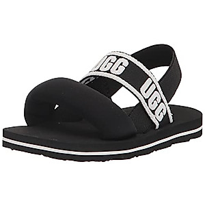 UGG Kids K Zuma Sling Sandal, Black, 7 US Unisex Toddler