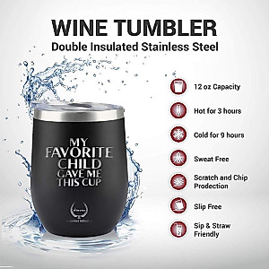 Dad Birthday Gifts From Daughter or Son-Mothers Father Day Gifts Unique Gifts for Mom Gifts for Parents who have everything Personalized Gifts for Mother,Mom,Uncle,Grandpa,Wine Tumbler12oz Black
