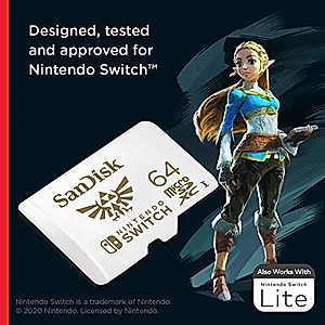 SanDisk 64GB microSDXC Card Licensed for Nintendo-Switch - SDSQXAT-064G-GNCZN