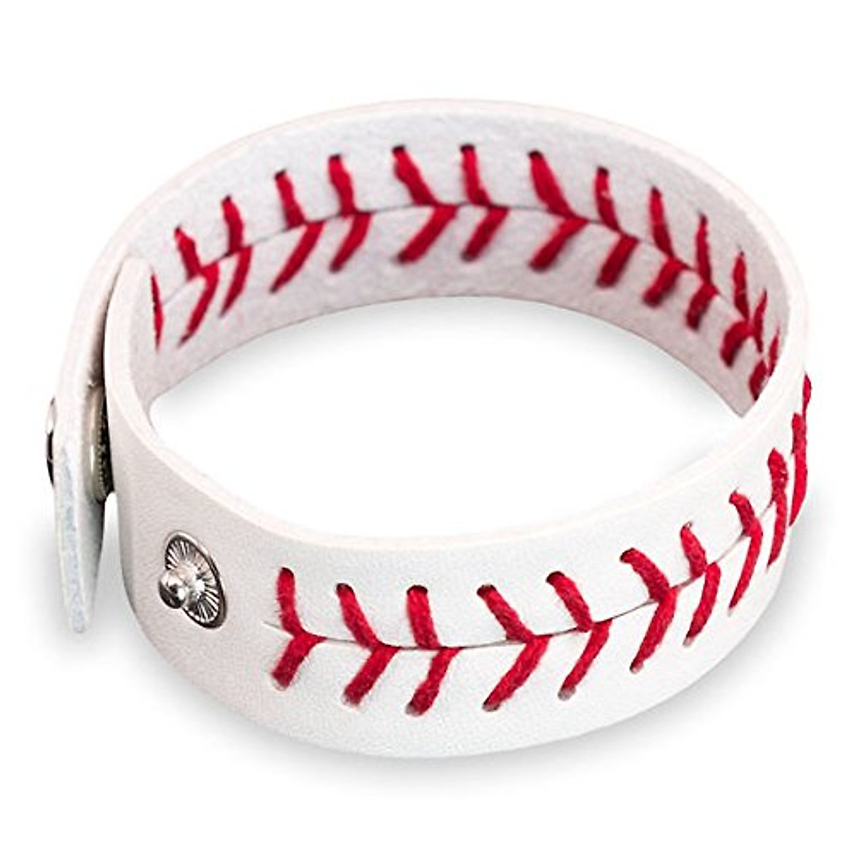 ChalkTalkSPORTS Authentic Baseball Leather Bracelet | Baseball Jewelry