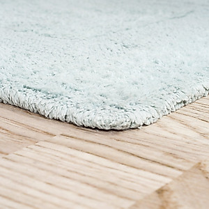 Cotton Bath Mat Set- 2 Piece 100 Percent Cotton Mats- Reversible, Soft, Absorbent and Machine Washable Bathroom Rugs By Lavish Home (Seafoam)