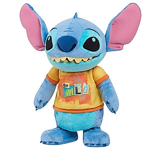 Just Play Disney Dancing & Grooving Stitch Plush with Sounds, Disney Lilo & Stitch, Kids Toys for Ages 3 Up