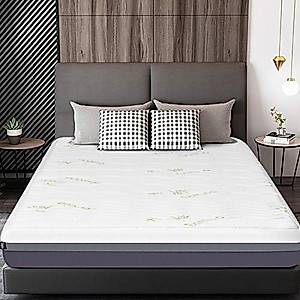 Giantex Mattress Memory Foam Bed Mattress Zipped Washable Bamboo Cover 10" Mattress (California King)