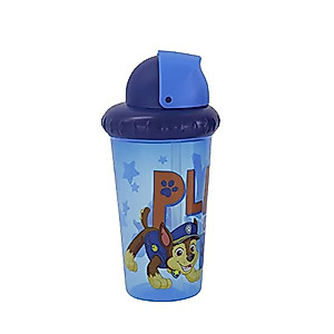 Toddler Sippy Cups for Boys | 10 Ounce Paw Patrol Sippy Cup Pack of Two with Straw and Lid | Durable Blue Leak Proof Travel Water Bottle for Toddlers