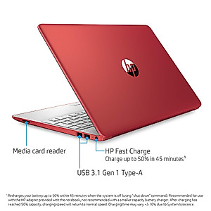 HP 15.6" HD LED Laptop, Intel Pentium Gold 6405U Processor, 4GB RAM, 500GB HDD, Webcam, Intel UHD Graphics, Bluetooth, HDMI, WiFi 5, Windows 10, Red, W/IFT Accessories