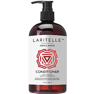 Laritelle Organic Anti-Thinning Conditioner | Fortifying, Strengthening & Rejuvenating | Prevents Hair Loss and Shedding, Promotes New Hair Growth | Ayurvedic Herbs, Lavender, Ginger, Rosemary