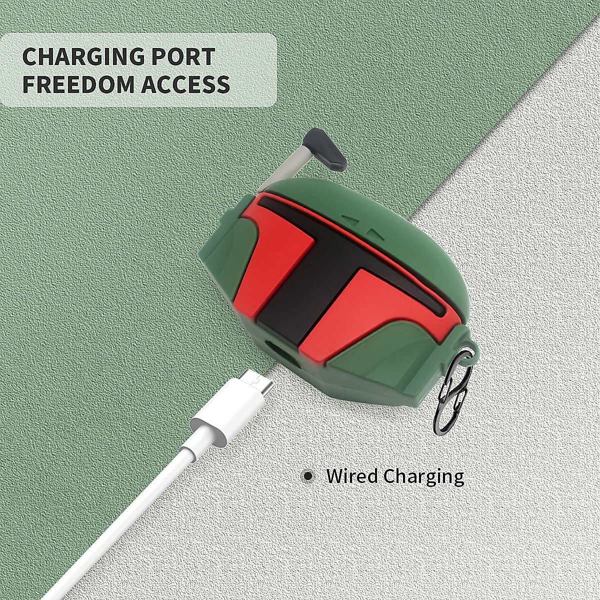 Alquar Star War Case for Beats Studio Buds Case Cover, 3D Cute Fun Anime Character Shockproof Soft Silicone Design, with Keychain 5in1 Accessories Anti-Lost Rope/Ring/Brush for Beats Studio Buds