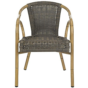 SAFAVIEH Outdoor Living Collection Dagny Wicker Arm Chairs