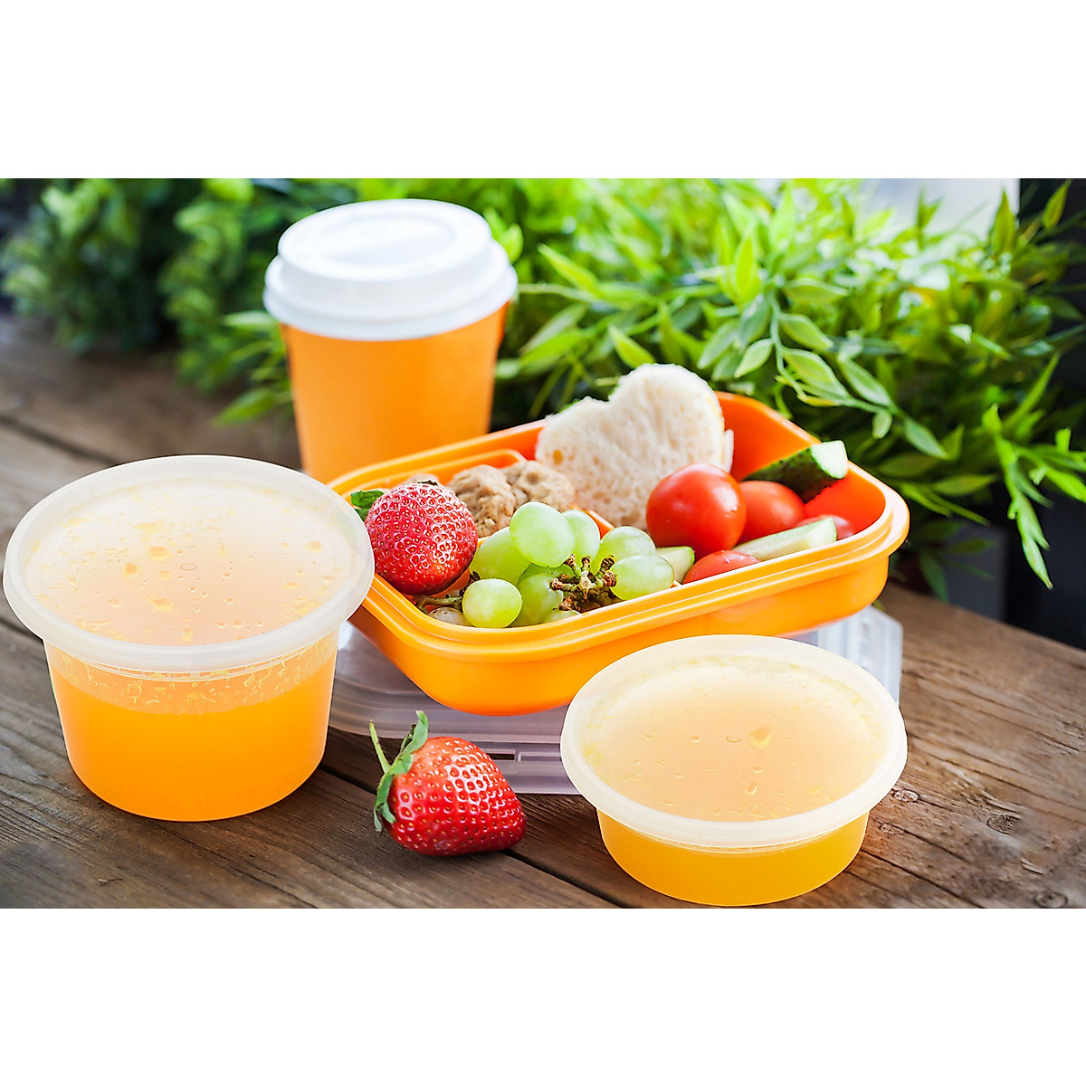 Glotoch 24 Pack 16 oz. (2 Cups) Plastic Food and Drink Storage Containers Set with Lids - Microwave, Freezer & Dishwasher Safe Eco-Friendly, BPA-Free, Reusable & Stackable