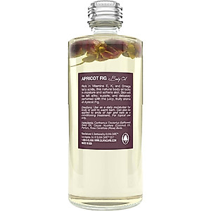 Olivia Care Body Oil Apricot Fig Vegan & Natural Moisturizing - Infused with VITAMIN E, K & Omega Fatty Acids - Refreshing Fragrance - Reduce Dry Skin, Anti-Aging Properties (Apricot Fig)