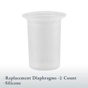 Ameda Silicone Diaphragms Clear 2 Count, Replacement Diaphragms Compatible with Ameda Breast Pumps and Ameda HygieniKits, Maintain Pump Performance, BPA Free DEHP Free