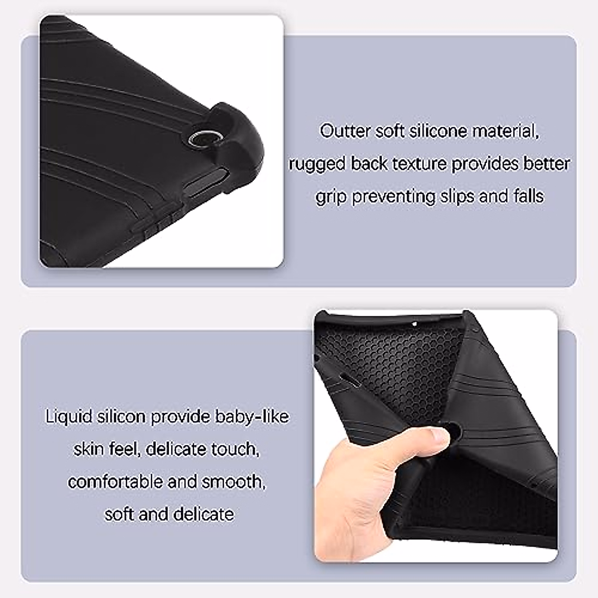 DUEDUE for Google Pixel Tablet Case 2023, Pixel Tablet 2023 Cover, Soft Silicone Adjustable Stand Cover Shockproof Gel Kickstand Tablet Cases for Pixel Tablet 11 Inch, Black