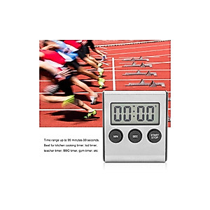 Digital Kitchen Timer Desktop Wall Mounted Timer Alarm Clock with Alarm Big Digit with Alarm, Big Digit, Back Stand