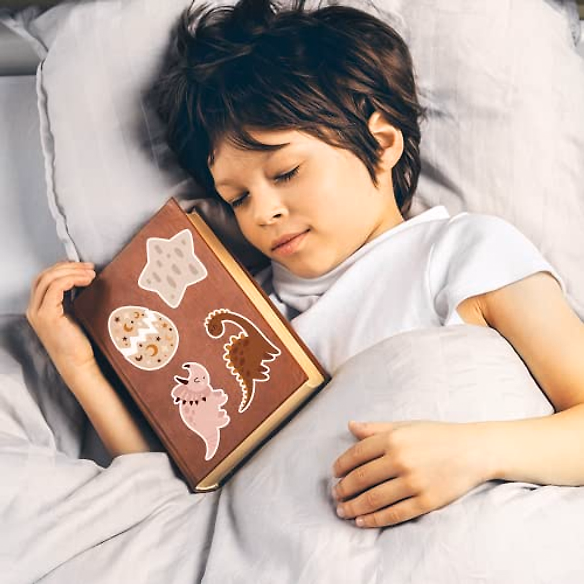 Bohemian Dinosaur Stickers swanticker Lovely Kawaii Kids Animal Stickers Laptop Water Bottle Diary Waterproof Vinyl Aesthetics Matte Color Stickers (50 Sheets)