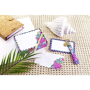 Lilly Pulitzer Address Book with Alphabetical Tabs, Cork Cover Phone Book, Spiral Address Book with 146 Contact Pages and A-Z Laminated Tabs, Walking on Sunshine