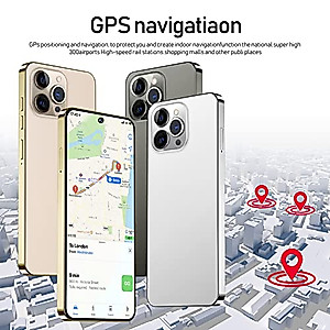 Bewinner I14 Pro Max Unlocked Cellphone, 6.7 Inch HD Screen, 4GB RAM 128GB ROM, Dual SIM Card 4G Smartphone, Face Unlock Phone for Android 12 4000mAh Battery White(US)