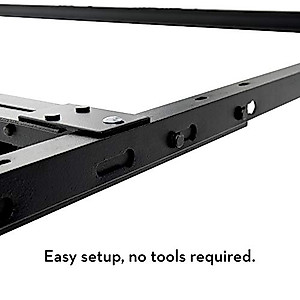 MALOUF Heavy Duty 9-Leg Adjustable Metal Bed Frame with Center Support and Rug Rollers - UNIVERSAL (King, Cal King, Queen, Full, Twin XL, Twin), Standard 7.5” Clearance