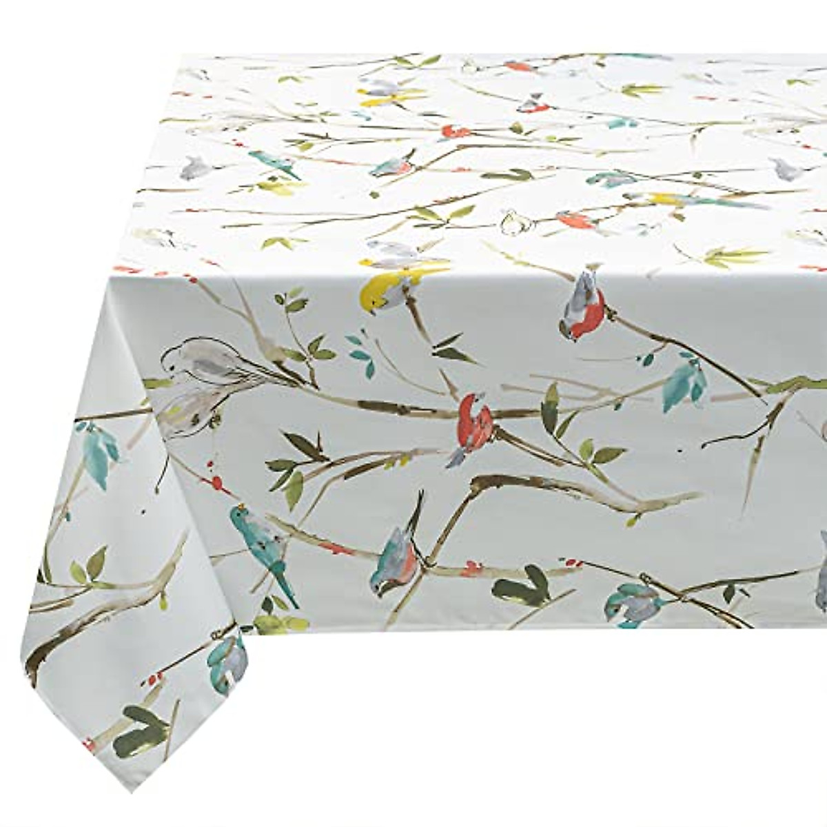 Benson Mills Indoor-Outdoor Spillproof Fabric Tablecloth for Spring/Summer/Party/Picnic (52" x 52" Square, Menagerie)