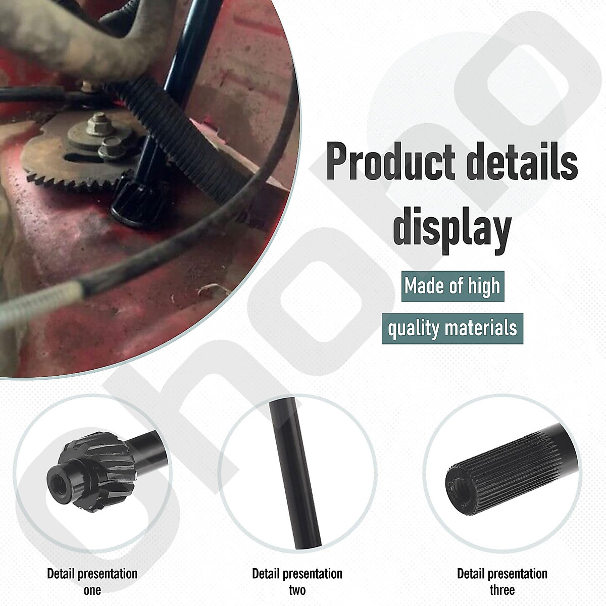 938-05078 Steering Shaft by Ohoho - Compatible with MTD CLT38G, CLT42G, CLT42H, CLT46CVT, LT4200, LT4216, LT4600 - Replaces 938-05078, 738p07154,738-05078, 93805078, 73805078