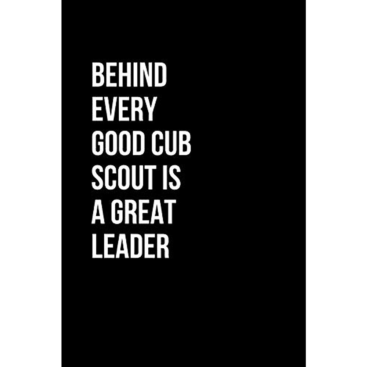 BEHIND EVERY GOOD CUB SCOUT IS A GREAT LEADER: Cub Scout Leader Gift, Camp Journal, Lined Notebook