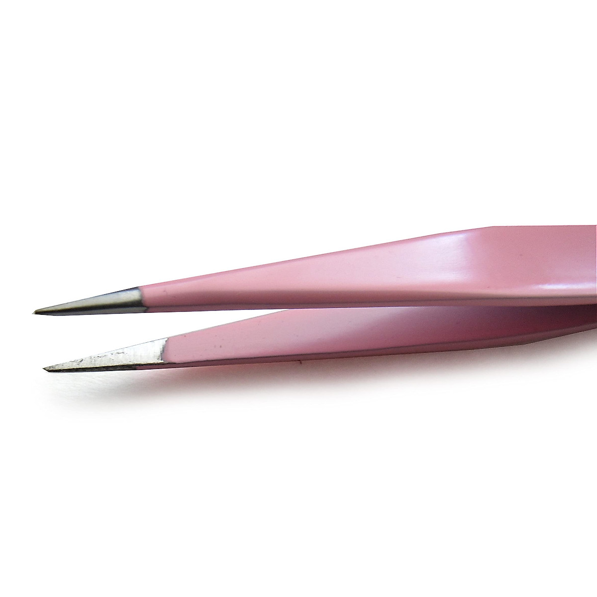 Precision Stainless Steel Eyebrow Tweezers Set In Pointed And Slanted Tip, Curved Brow Scissors, Comes With Pink Travel Case