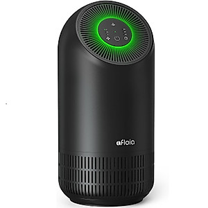 Afloia HEPA Air Purifier for Pets, Air Purifiers for Home Large Room Up to 880 Ft², H13 True HEPA Filter Air Cleaner for Home Remove 99.99% Pets Hair Odor Dust Smoke Mold Pollen, Fillo Black