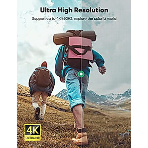 oldboytech 4K Micro HDMI to HDMI Cable Adapter, Exclusive Aluminum Alloy Shell/Nylon Braid/Gold-Plated (Male to Male) 4K/8K/60HZ/3D Grey Compatible with Hero, Sport Camera 6FT