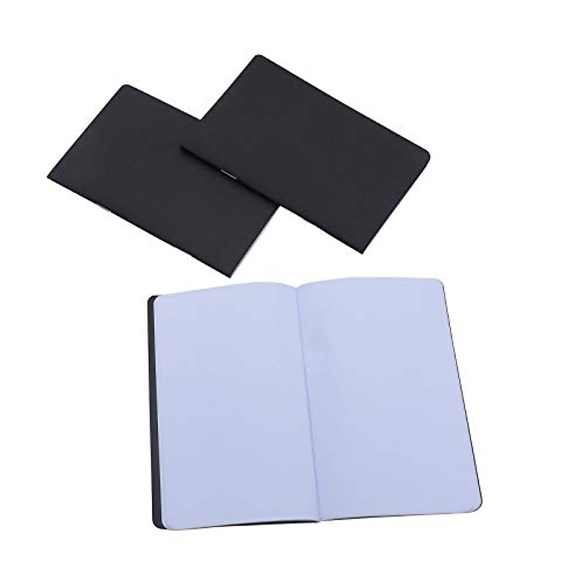 24 Pcs 5.5 Inch x 3.5 Inch Black Cover Pocket Notebook 32 Sheets (64 Pages) Blank Pages 70 Gsm Paper (Blank 24pcs)