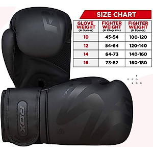 RDX Boxing Pads and Gloves Set, ConvEX Skin Leather Hook and Jab Target Focus Mitts with Punching gloves, Good for Muay Thai, Kickboxing, Martial Arts, Karate, Coaching and MMA Training Matte Black