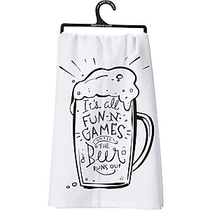 Primitives by Kathy Cotton Kitchen Towel, Until The Beer Runs Out