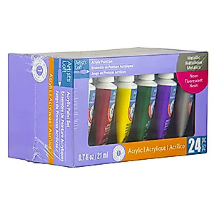 MICHAELS Metallic & Neon Acrylic Paint Set By Artist's Loft™