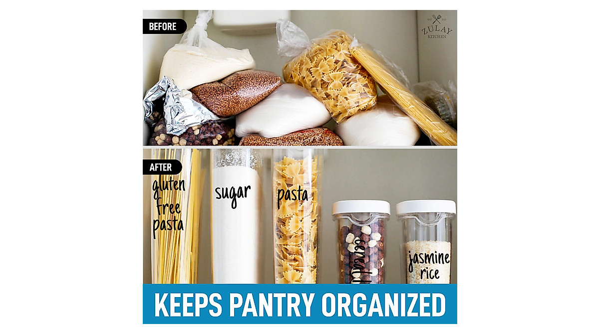 Zulay 157 Kitchen Labels for Quick Pantry Organization